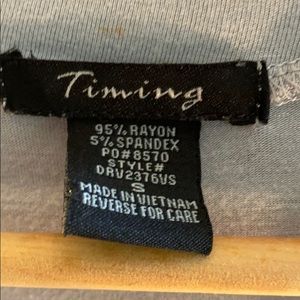 Timing | Dresses | Euc Timing Grey Dress Deep V With Back Tie | Poshmark